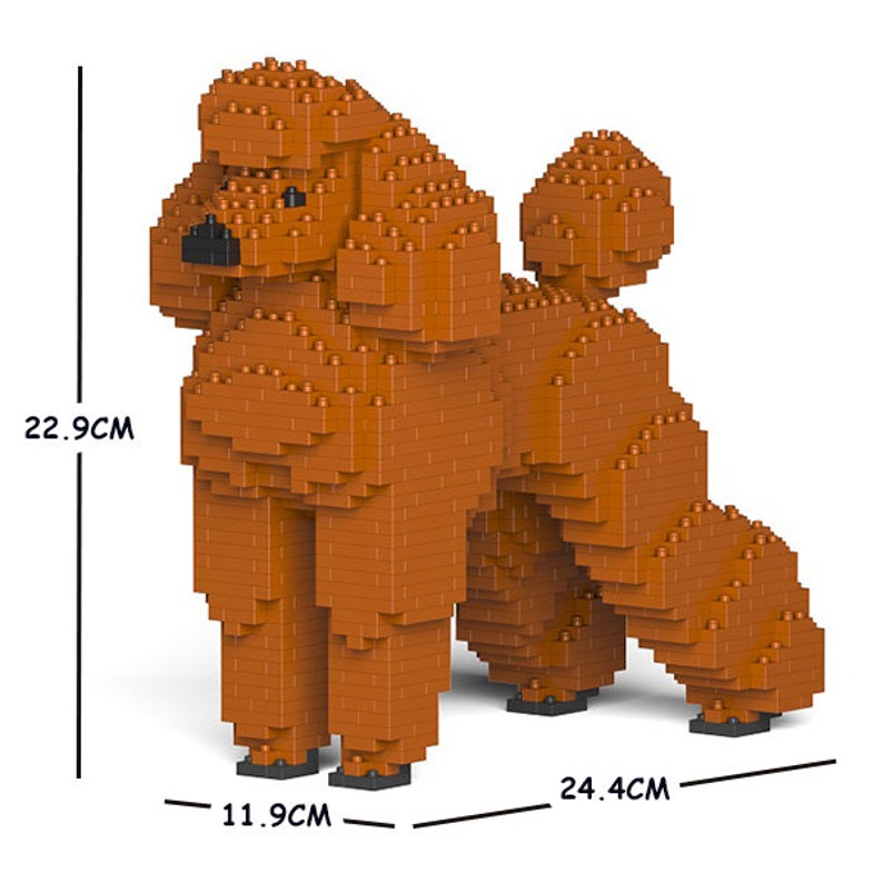 Standard Poodle Dog Sculptures | 3D Building Blocks | DIY Model Kit - Etsy