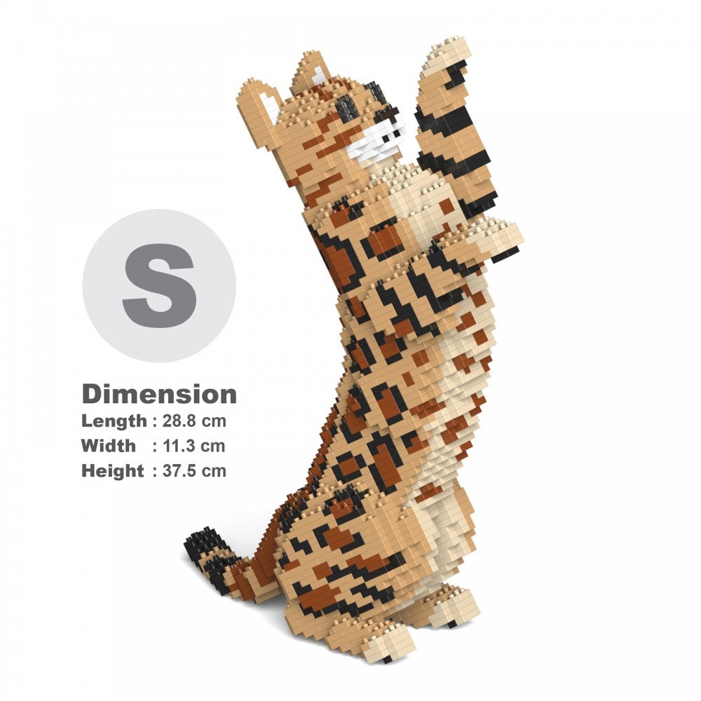 Bengal Cats Sculptures 3D Building Blocks DIY Model Kit - Etsy