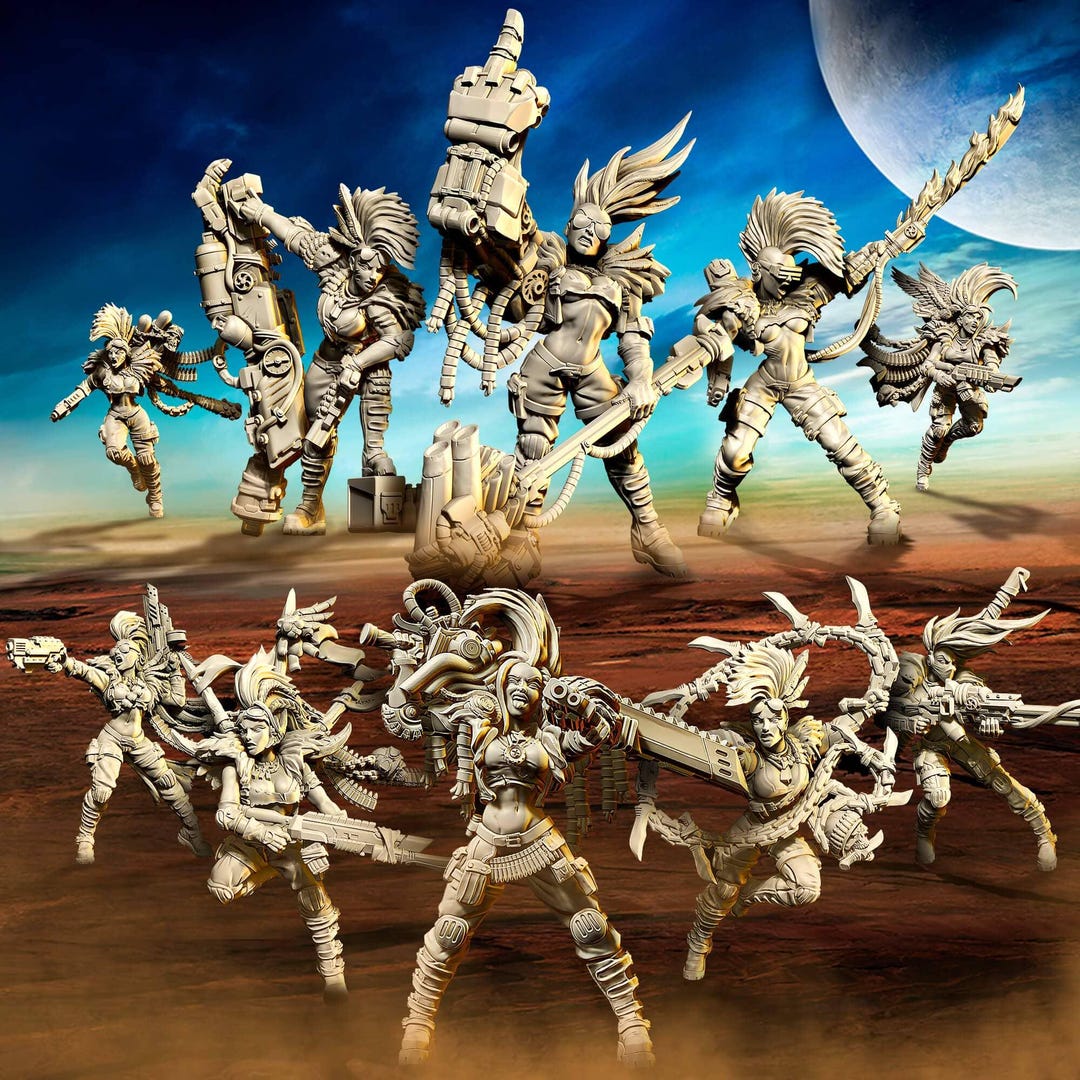 Howling Jackals & Wild Dogs All-stars | 3D Printed Resin Miniatures - Etsy