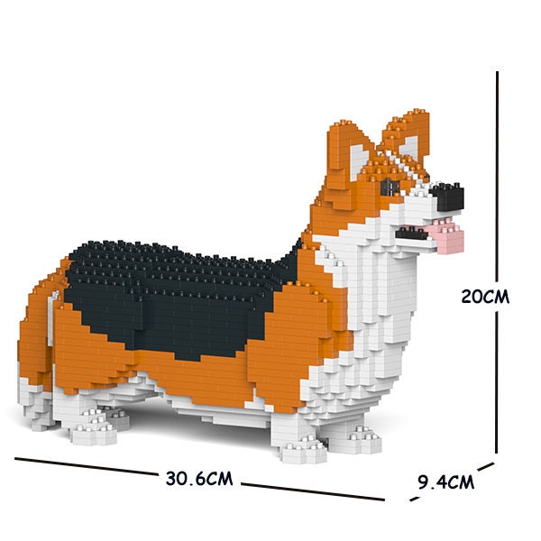 Welsh Corgi Dog Sculptures 3D Building Blocks DIY Model Kit - Etsy