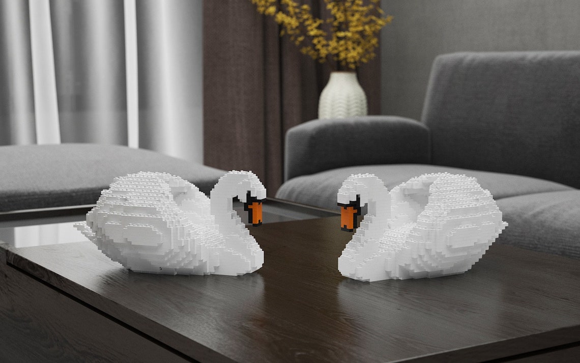 Birds Sculptures Sculptures 3D Building Blocks DIY Model - Etsy