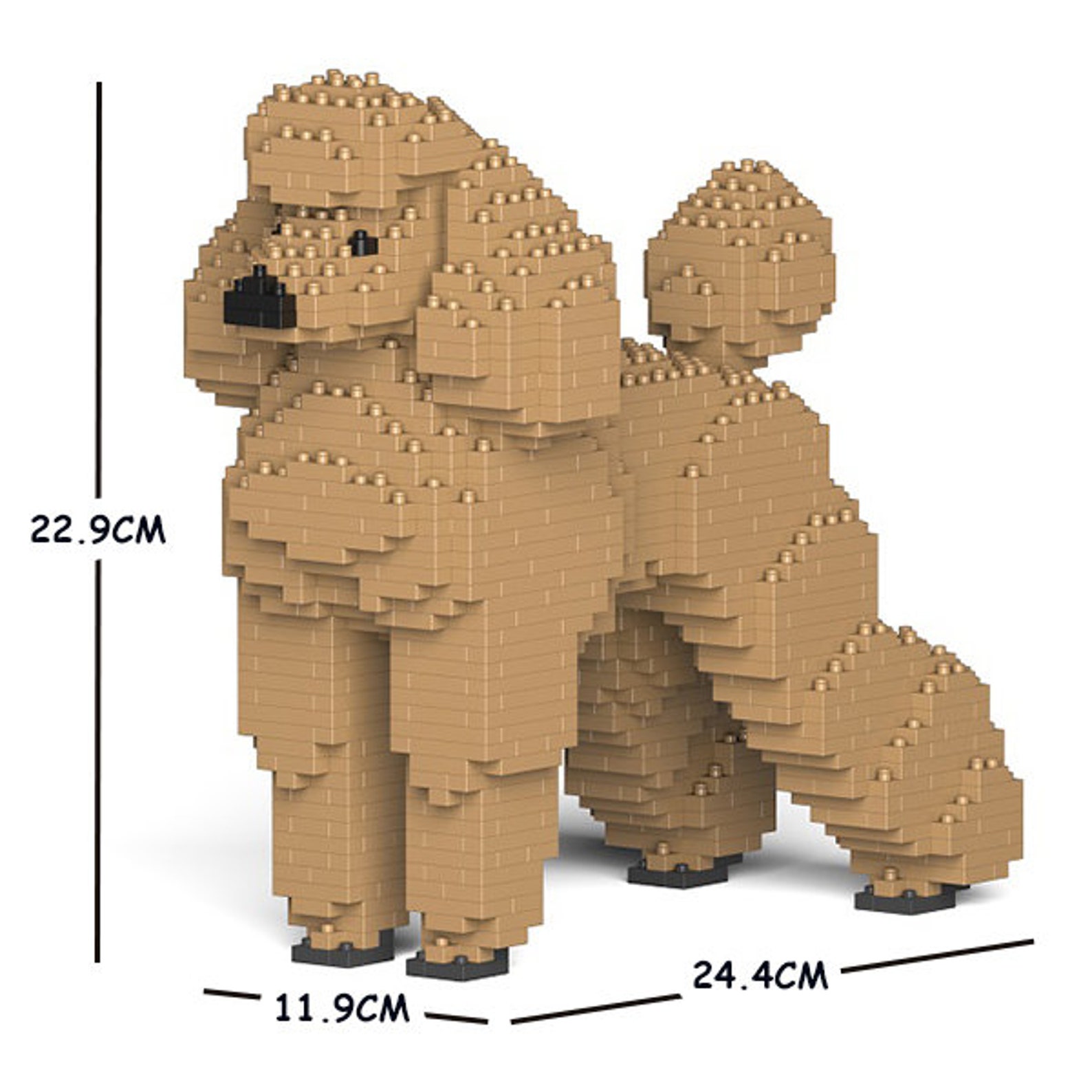 Standard Poodle Dog Sculptures 3D Building Blocks DIY - Etsy