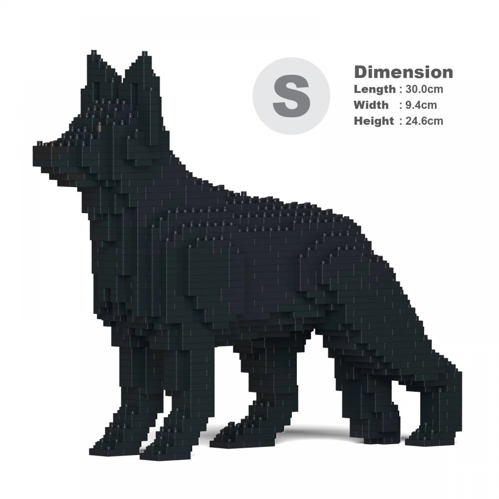 German Shepherd Dog Sculptures 3D Building Blocks DIY Model Kit - Etsy