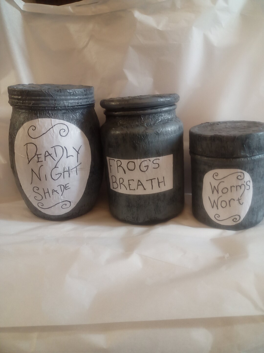 Frogs Breath, Worms Wort, Deadly Nightshade Jars/ Sallys Jars ...