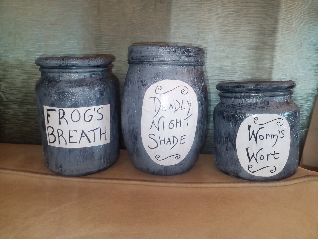 Frogs Breath, Worms Wort, Deadly Nightshade Jars/ Sallys Jars ...