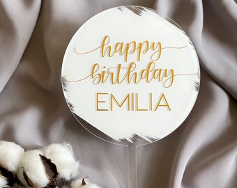 Custom Acrylic Cake Topper Personalized Acrylic Cake Topper | Etsy