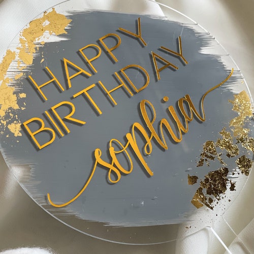 Custom Acrylic Cake Topper - Etsy