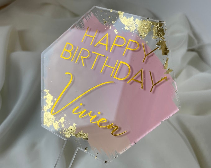 Custom Acrylic Cake Topper Personalized Acrylic Cake Topper Birthday ...