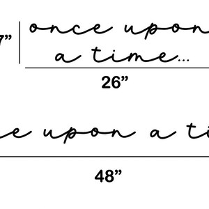 Script Once Upon a Time Acrylic Nursery Wall Decor Cutout Kids Bedroom ...