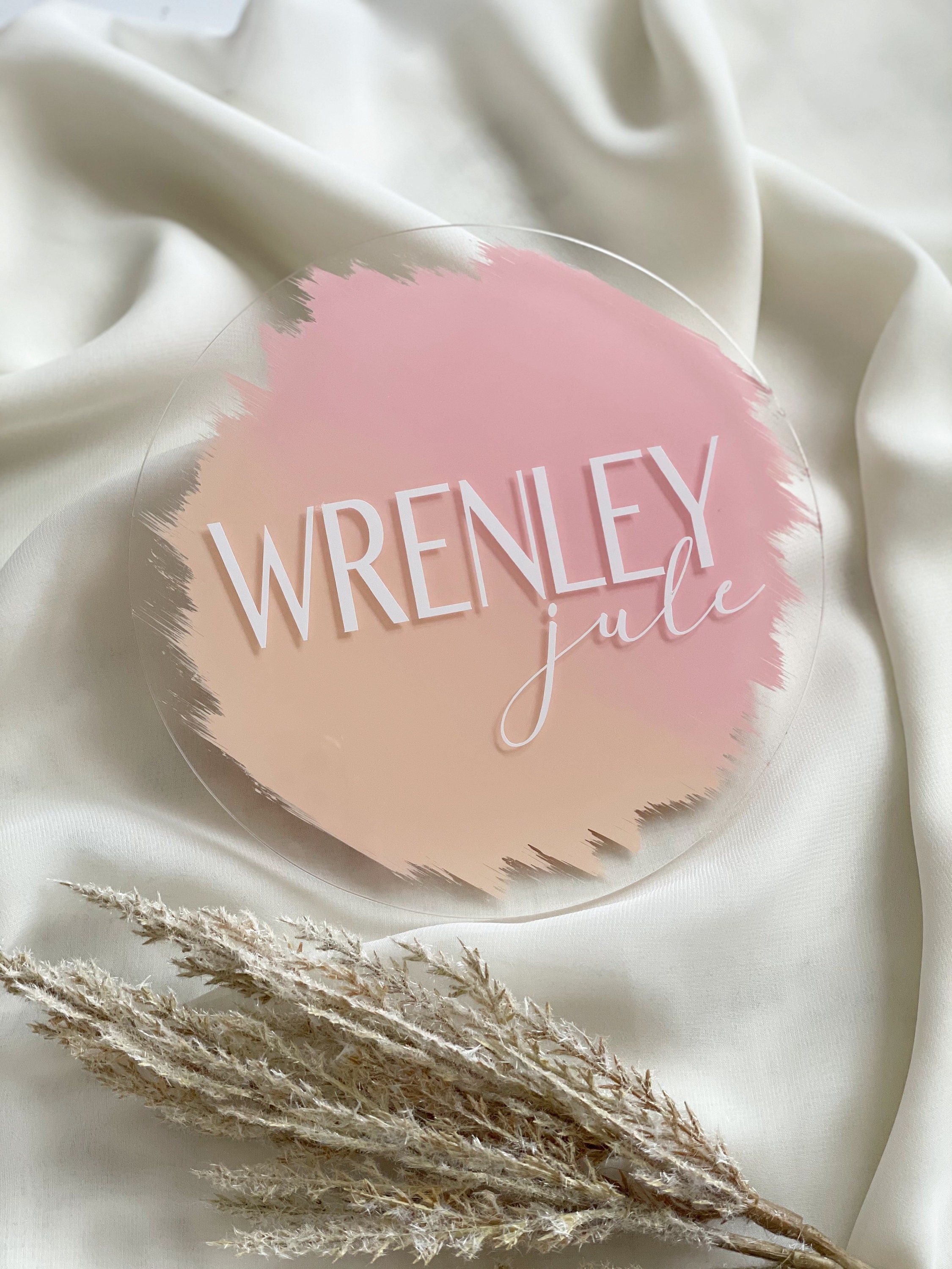 Acrylic Newborn Baby Birth Announcement Birth Announcement | Etsy
