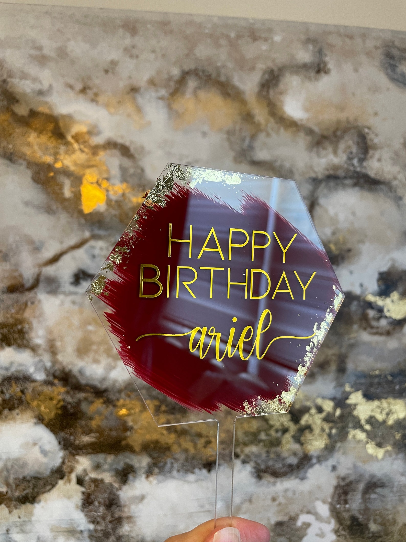 Custom Acrylic Cake Topper Personalized Acrylic Cake Topper - Etsy