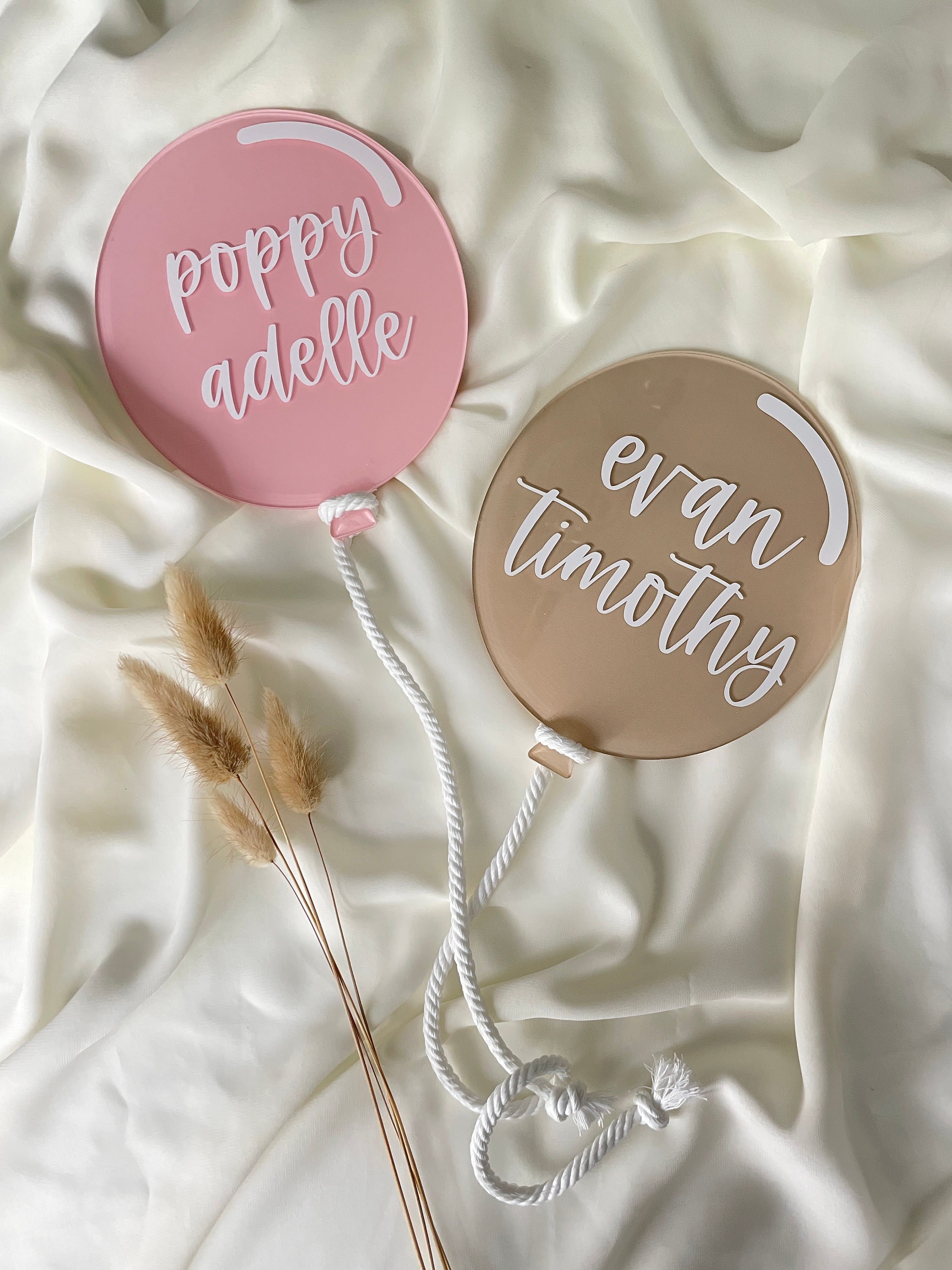 Balloon Newborn Acrylic Baby Birth Announcement Birth - Etsy