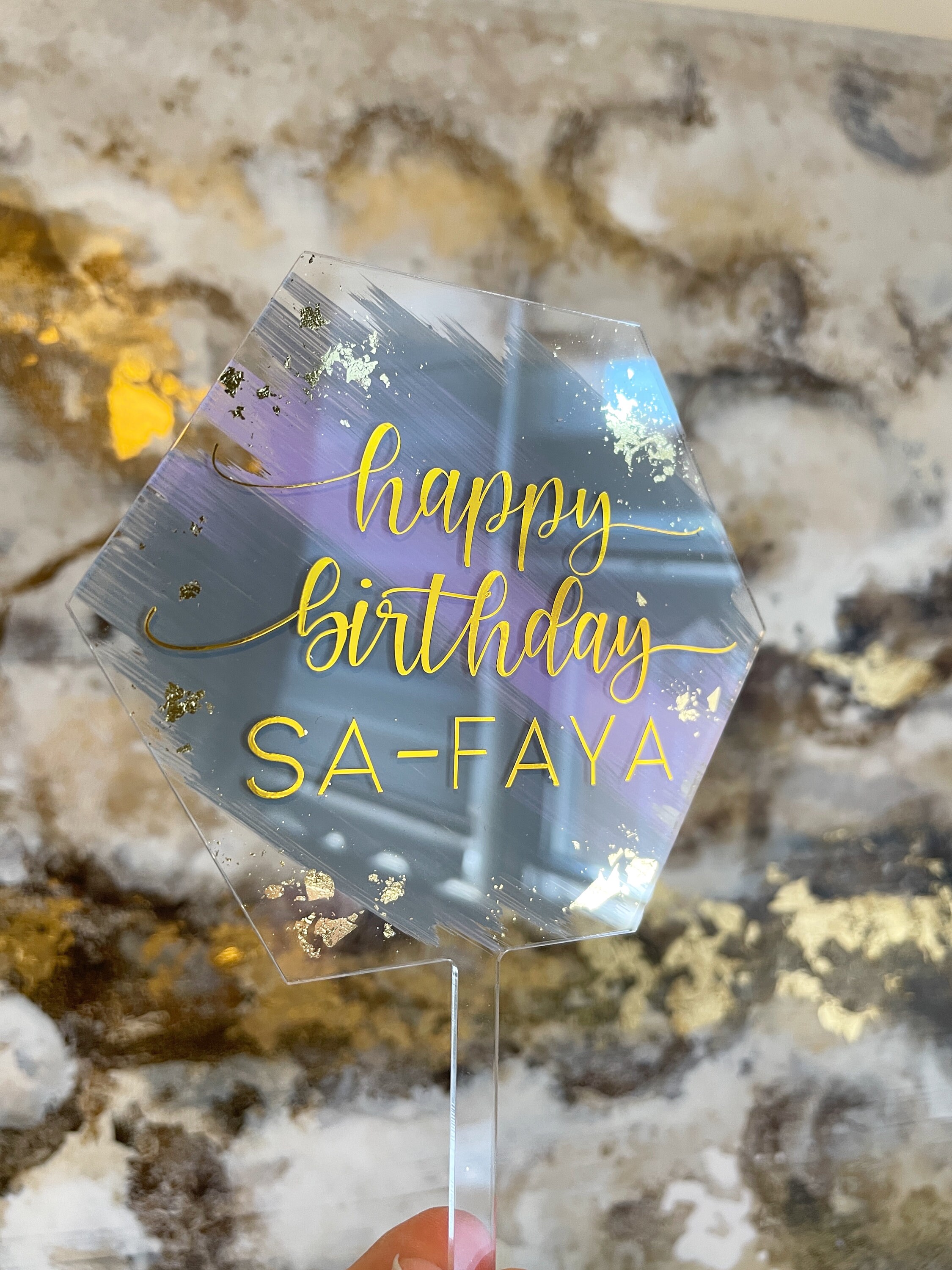 Custom Acrylic Cake Topper Personalized Acrylic Cake Topper - Etsy