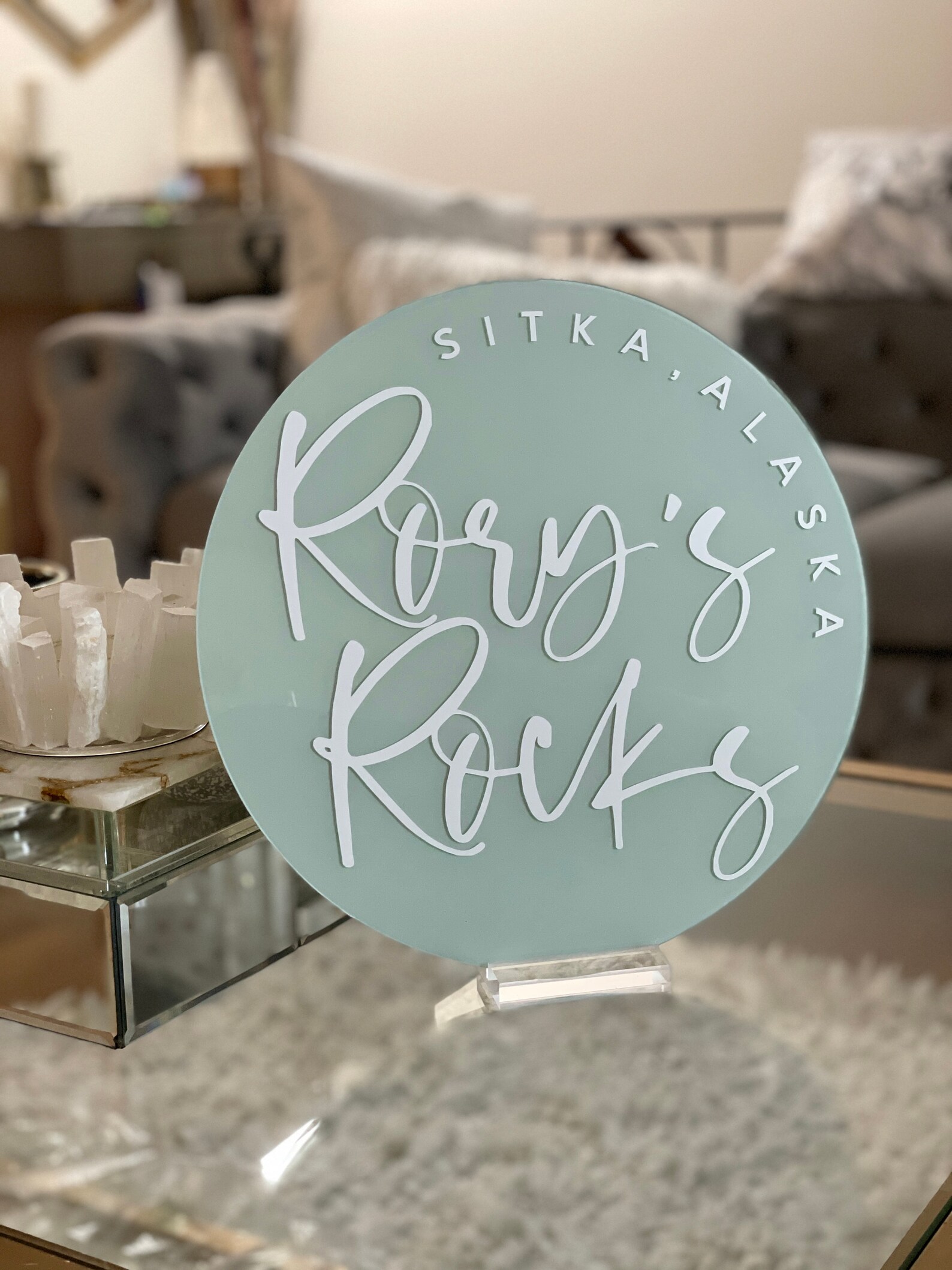 Custom Round Acrylic Business Logo Sign Personalized - Etsy