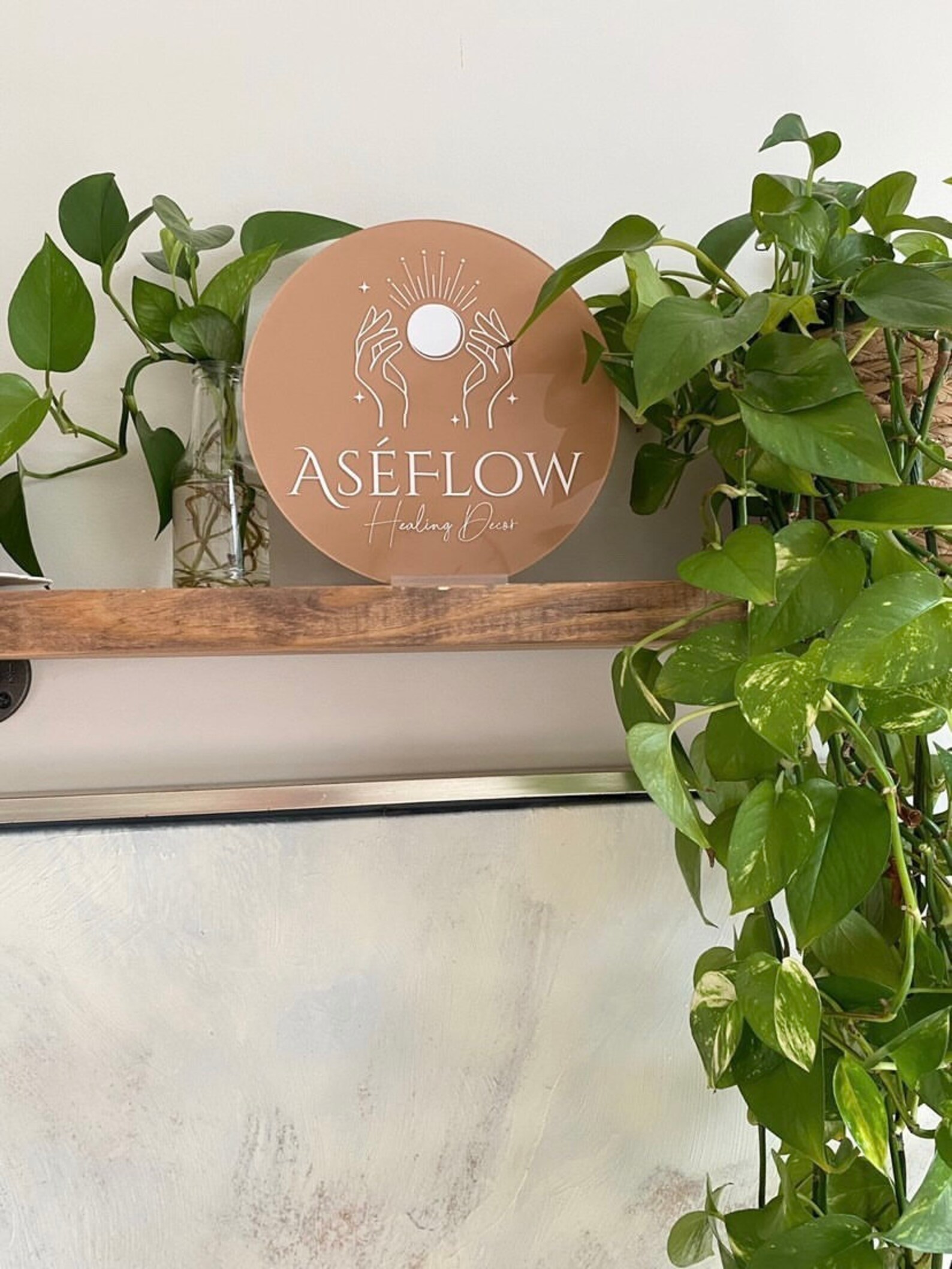 Custom Round Acrylic Business Logo Sign Personalized - Etsy