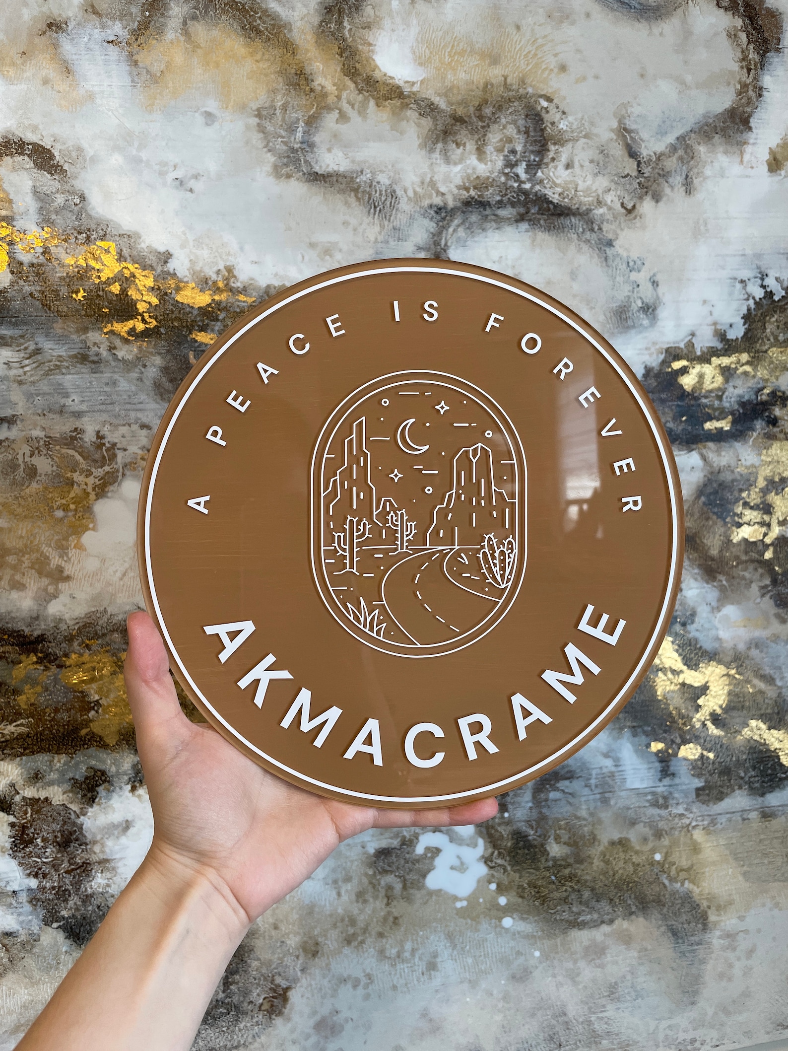 Custom Round Acrylic Business Logo Sign Personalized - Etsy