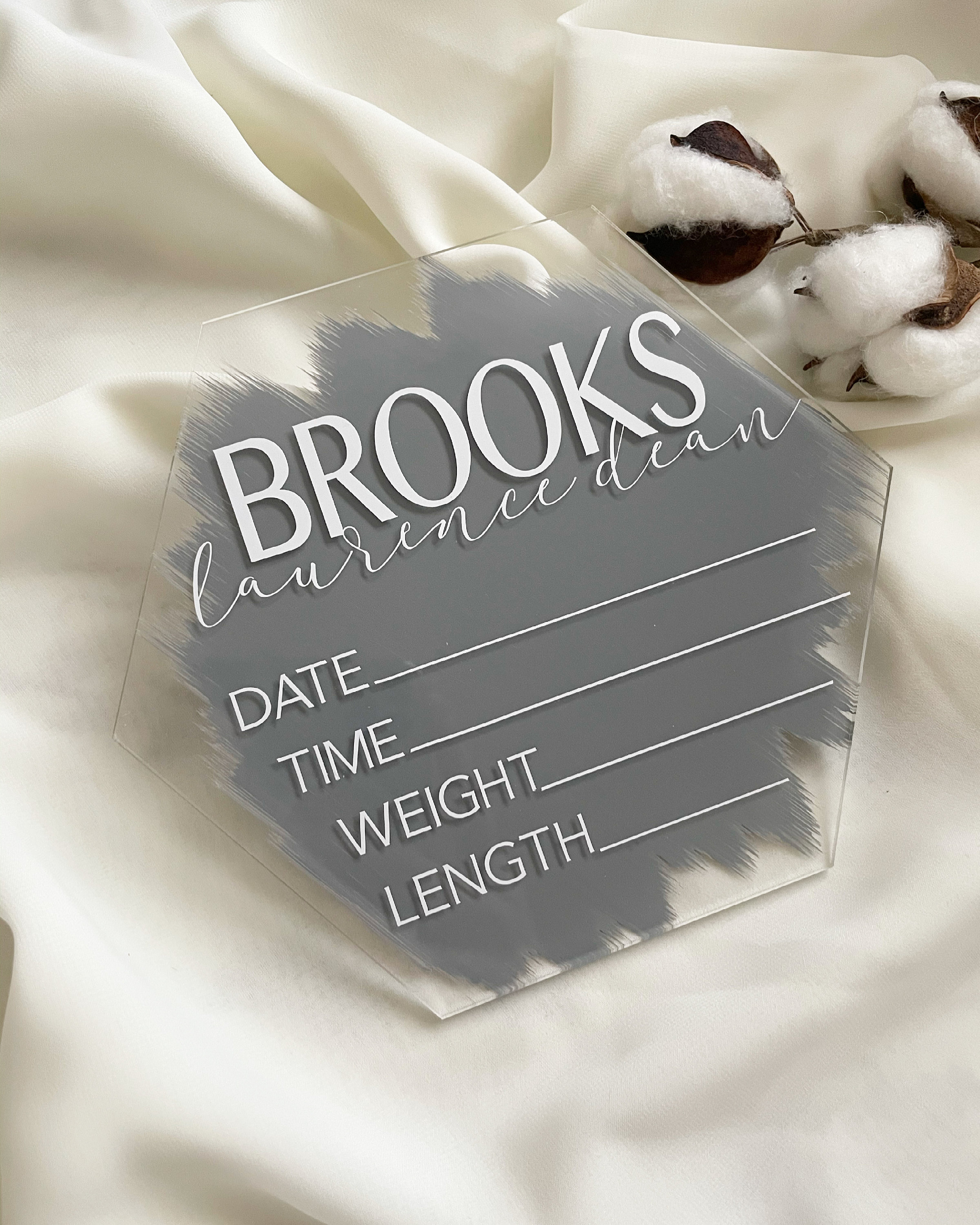 Acrylic Newborn Baby Birth Announcement Birth Announcement | Etsy