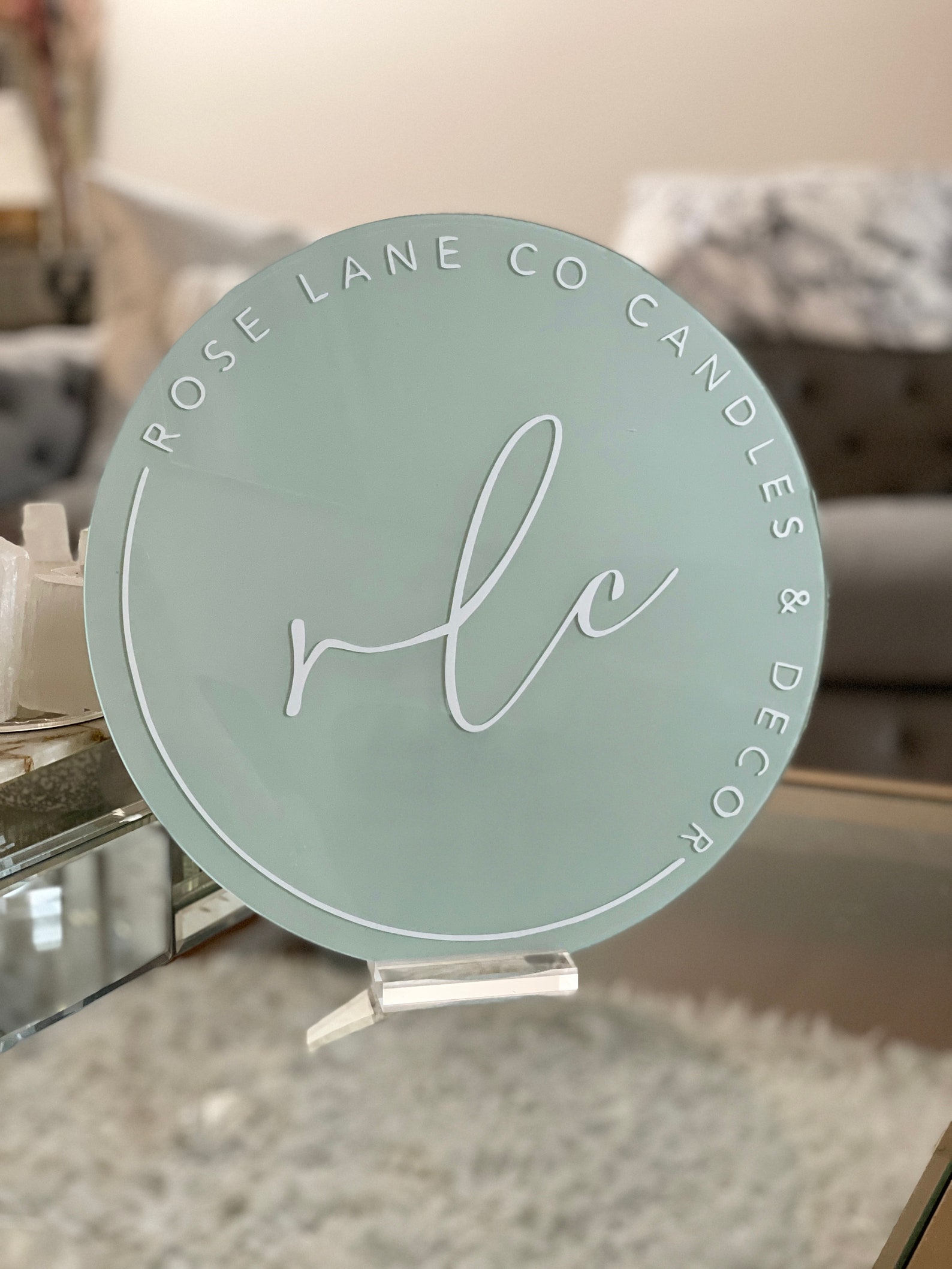 Custom Round Acrylic Business Logo Sign Personalized - Etsy