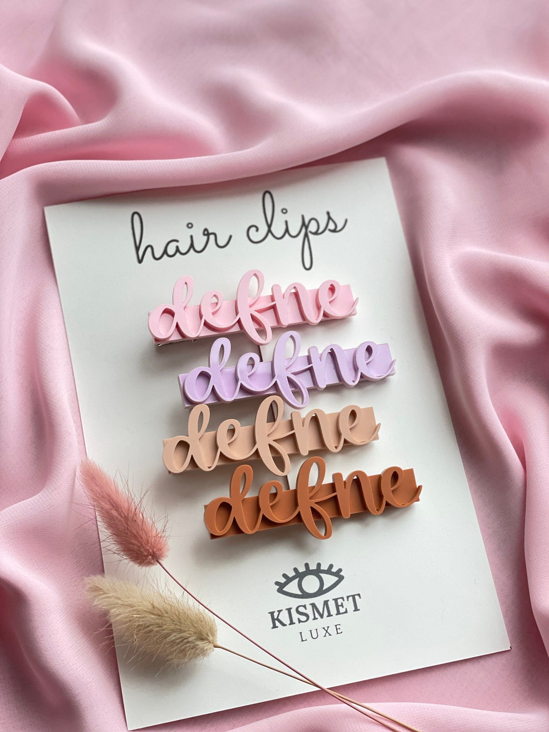 Personalized Name Hair Clip Custom Acrylic Girl Hair Clip Hair Bow ...