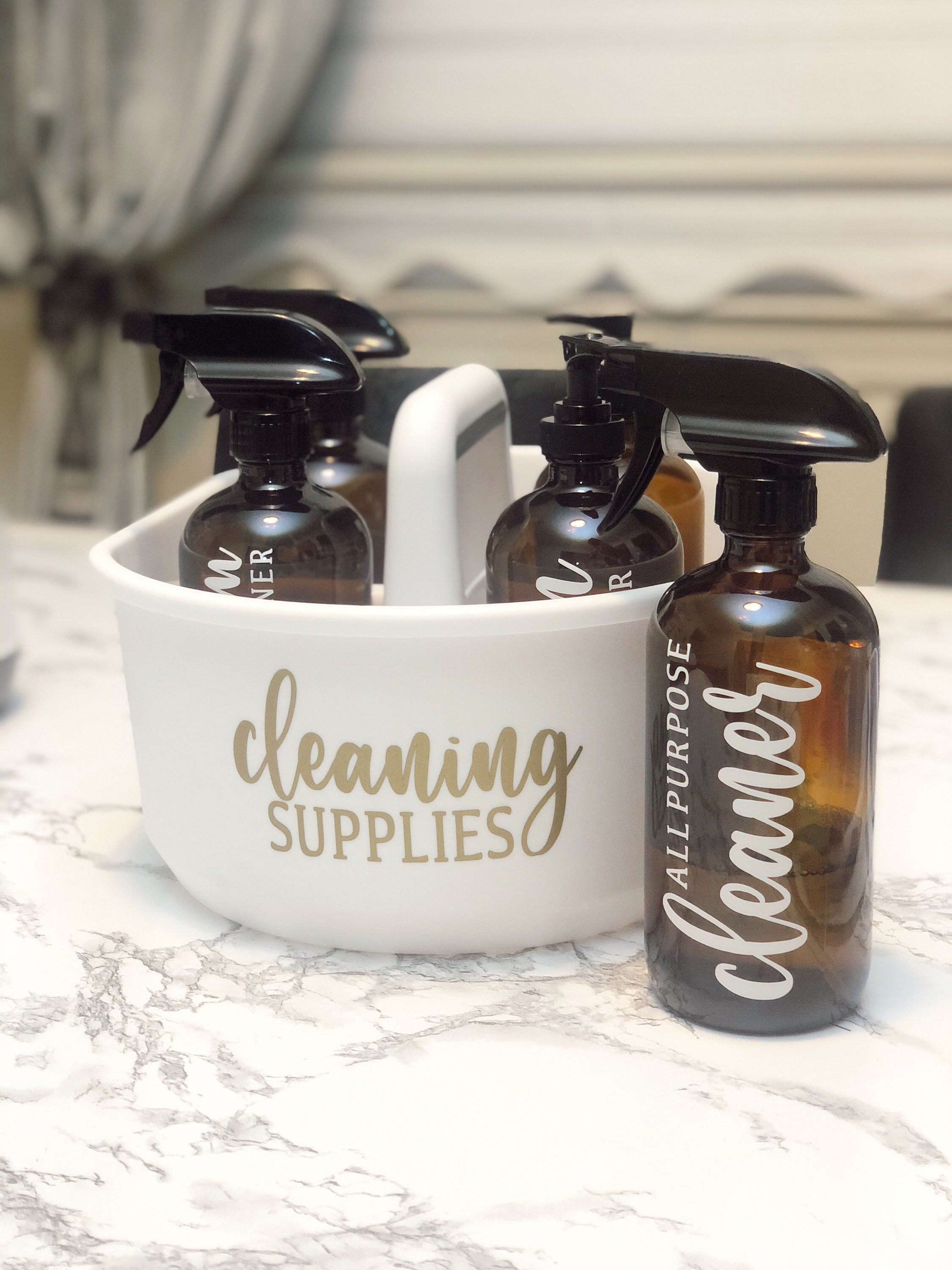 Cleaning Caddy Bin DECAL ONLY Cleaning Supply Bin Label - Etsy