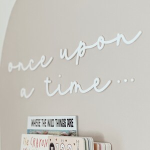 Script Once Upon a Time Acrylic Nursery Wall Decor Cutout Kids Bedroom ...