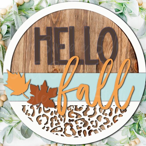 Hey Fall Sign Fall Sign SVG Laser File Glowforge File - Etsy