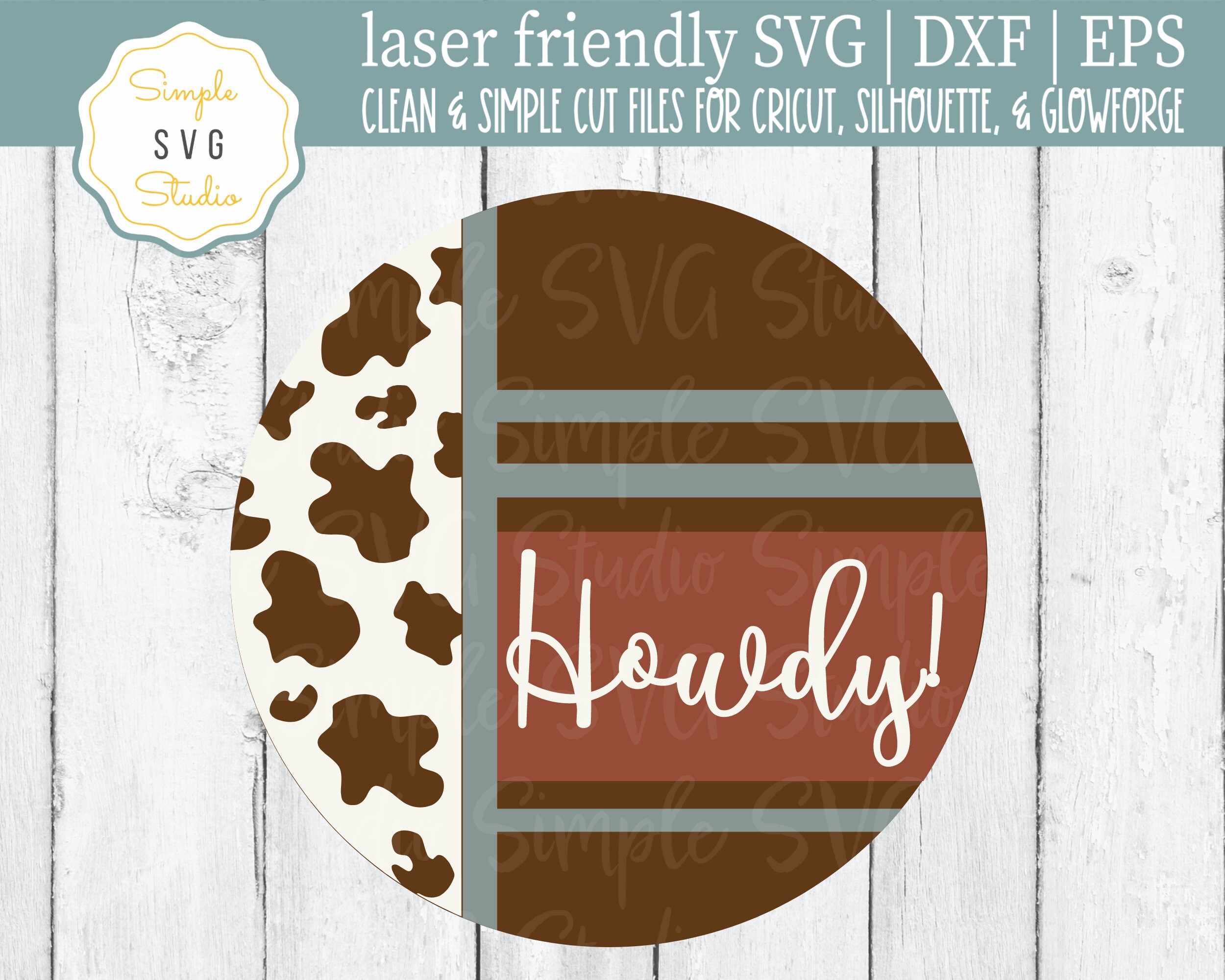 Howdy Welcome Sign SVG Cow Pattern Door Hanger Howdy Porch - Etsy