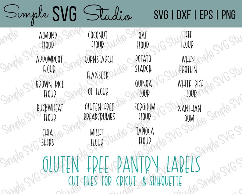 Pantry Labels SVG Canister Labels SVG Kitchen Labels SVG - Etsy
