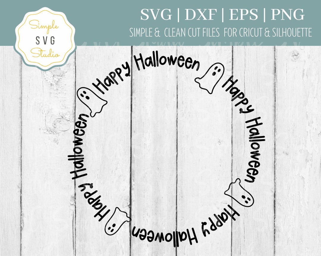 Halloween Circle Monogram SVG, Happy Halloween Circle SVG, Monogram ...