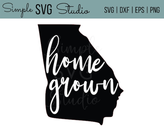 State of Georgia SVG Georgia Home Grown SVG Distressed | Etsy