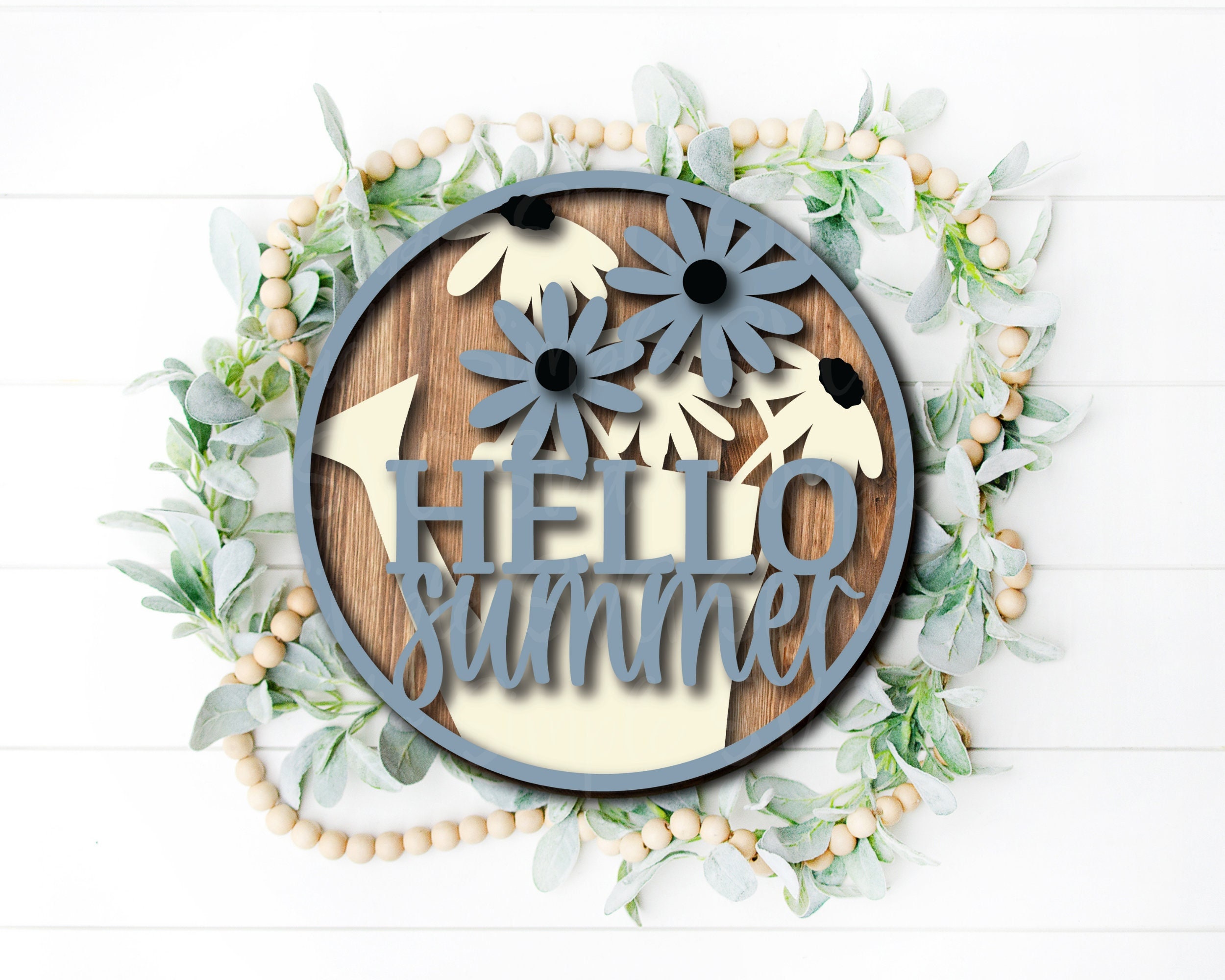 Summer Welcome Sign SVG Summer Door Hanger SVG Hello - Etsy