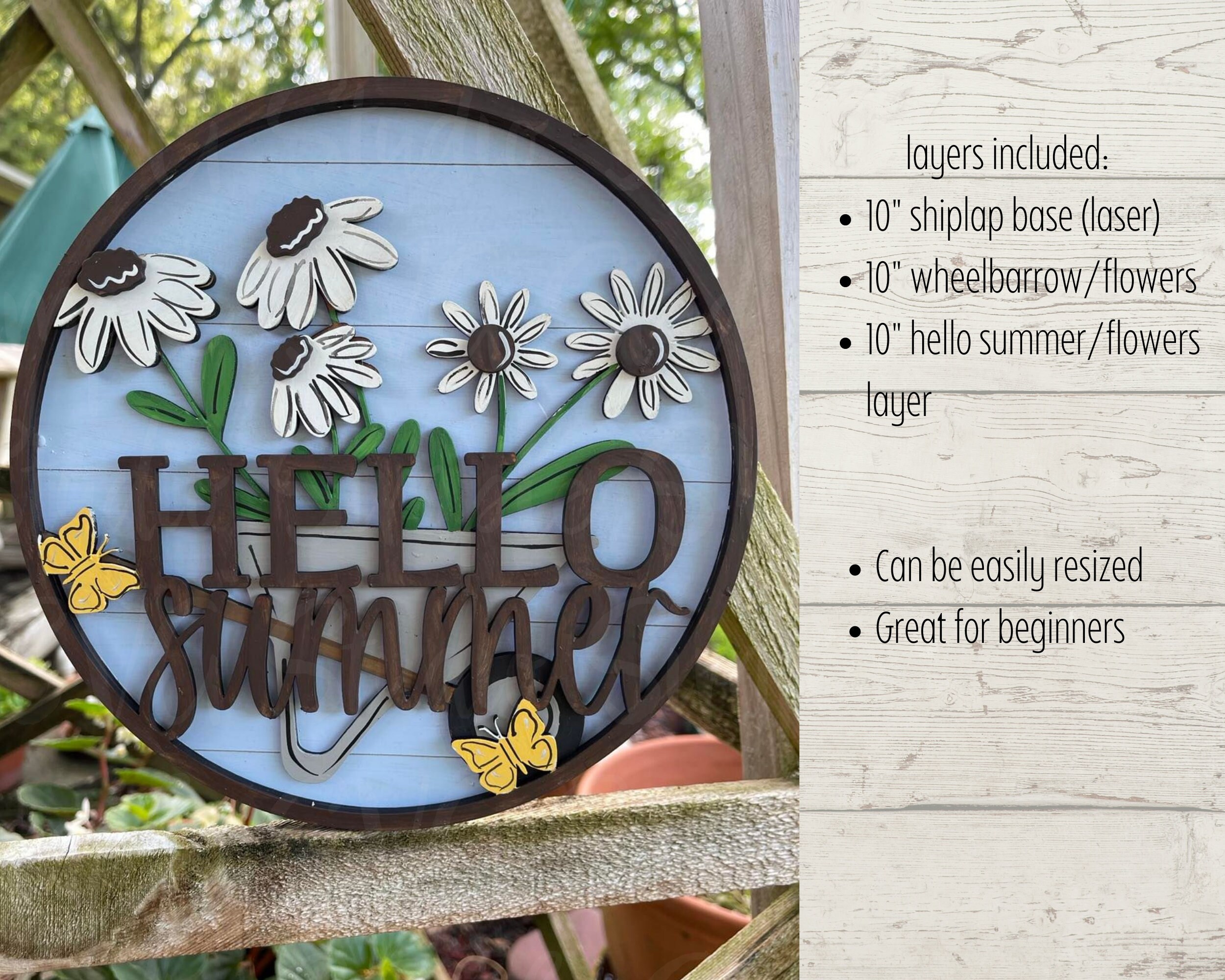 Summer Welcome Sign SVG Summer Door Hanger SVG Hello - Etsy