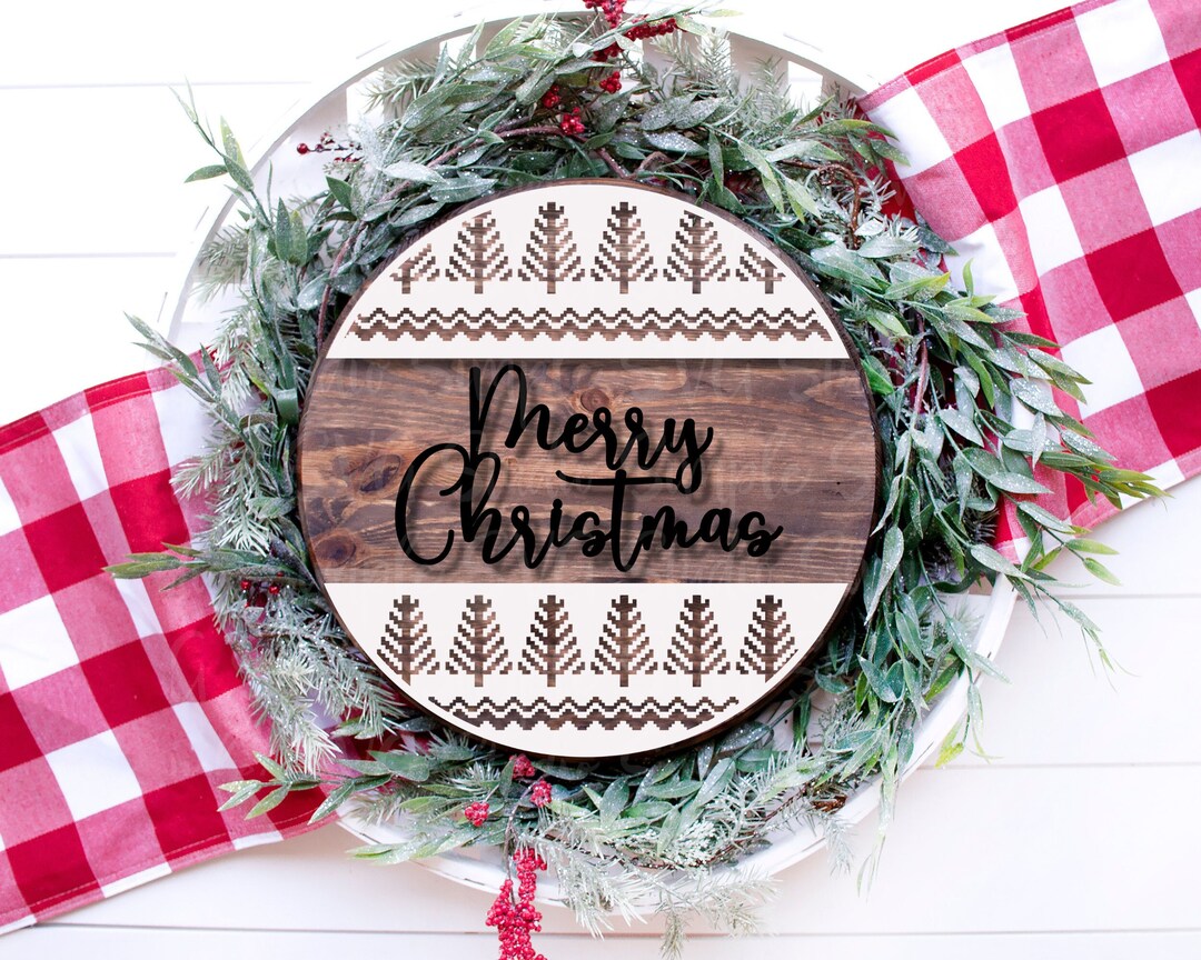 Laser Cut Christmas Sign SVG, Christmas Sign Laser File, Christmas Door ...