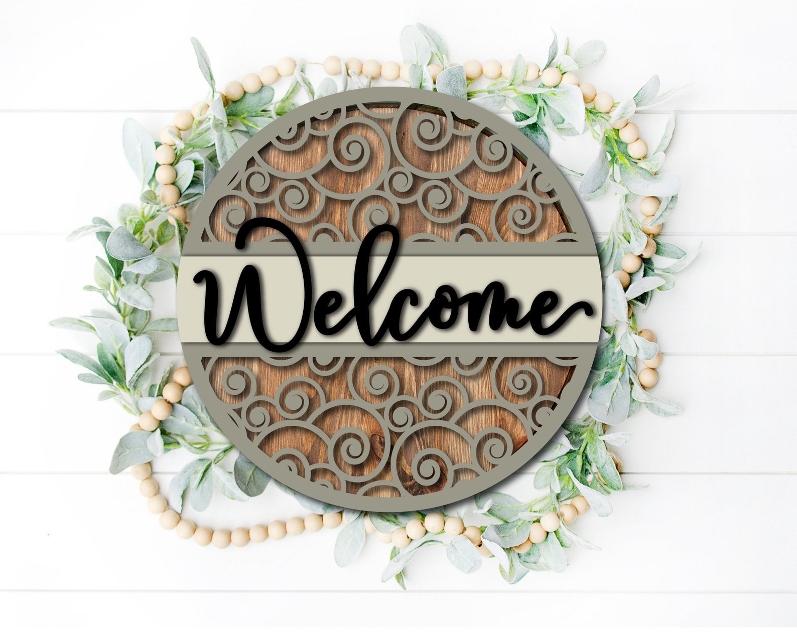 Welcome Sign SVG Round Welcome Sign SVG Glowforge Sign SVG - Etsy