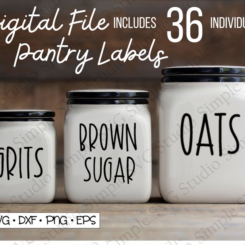 Canister Labels Svg - Etsy