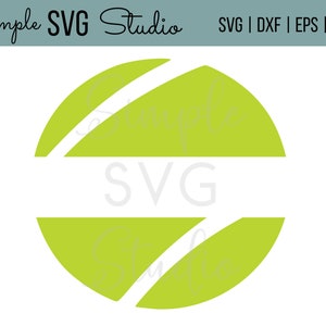 Tennis Ball SVG Split Monogram Tennis Ball SVG Tennis Ball Split ...