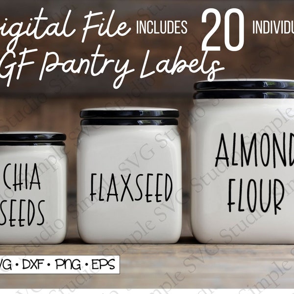 Canister Labels Svg - Etsy