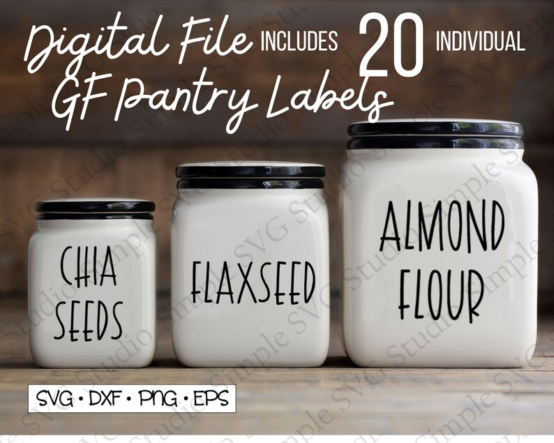 Pantry Labels SVG Canister Labels SVG Kitchen Labels SVG - Etsy