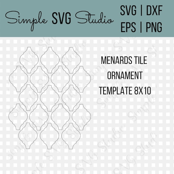 Backing Shapes for Tile Christmas Ornament SVG Menards | Etsy