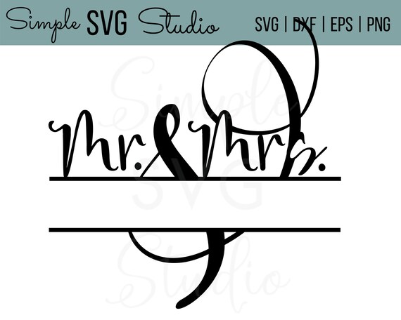 Wedding Split Monogram SVG Wedding SVG Mr Mrs SVG - Etsy