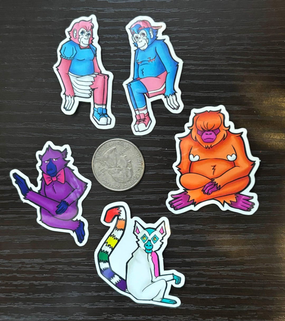 LGBTQ+ Pride Monkey Stickers - Etsy