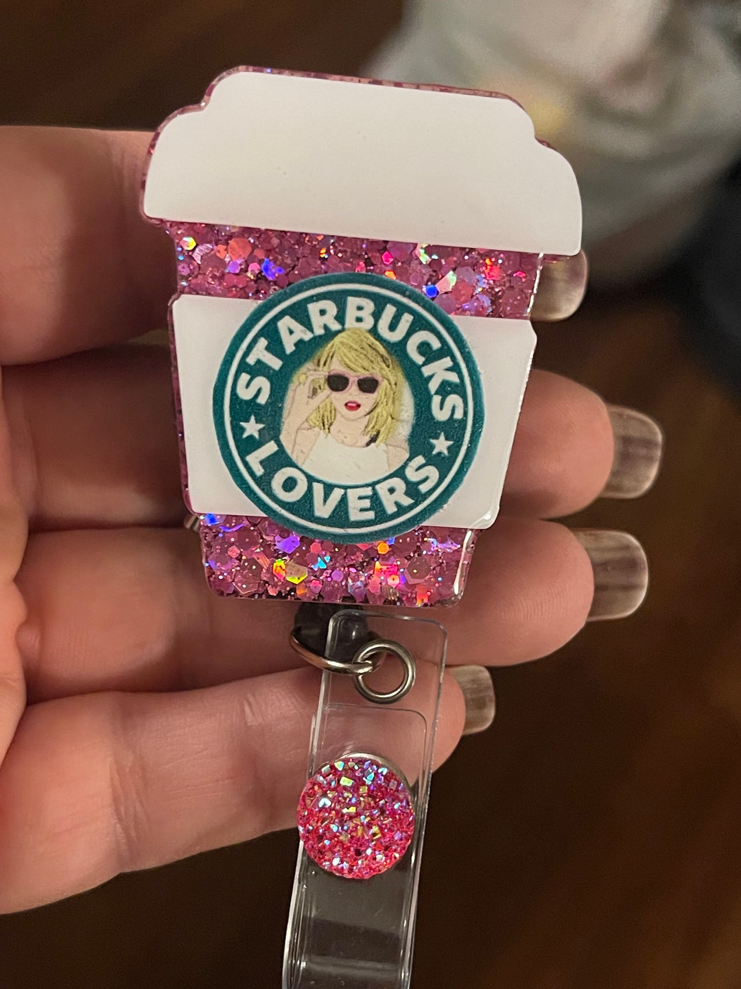 Swiftie Starbucks Lovers Work Id Badge Reel Teacher Gift - Etsy