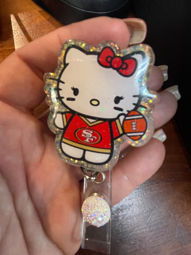 Hello Kitty Team, 49ers Badge Reel, Work Id, Teacher Gift, Nurse Gift ...