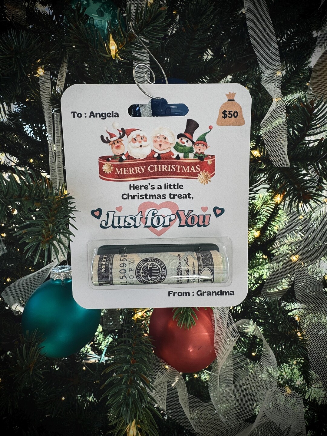 Christmas Money Holder Card: Stocking Stuffer Gift for Kids - Etsy