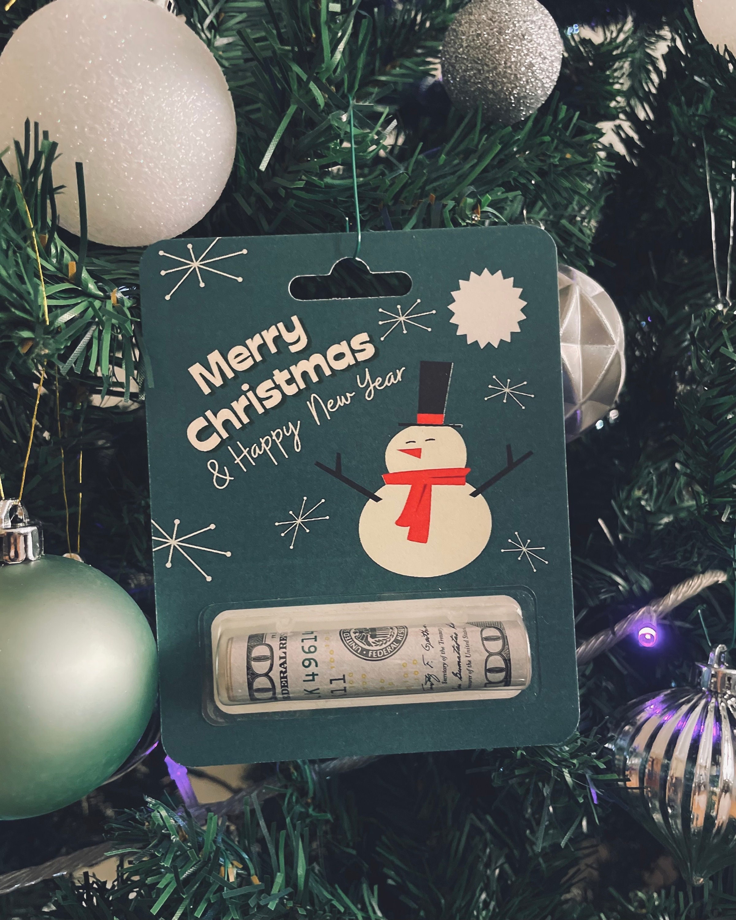 Christmas Money Card Money Holder Card Christmas Ornaments - Etsy