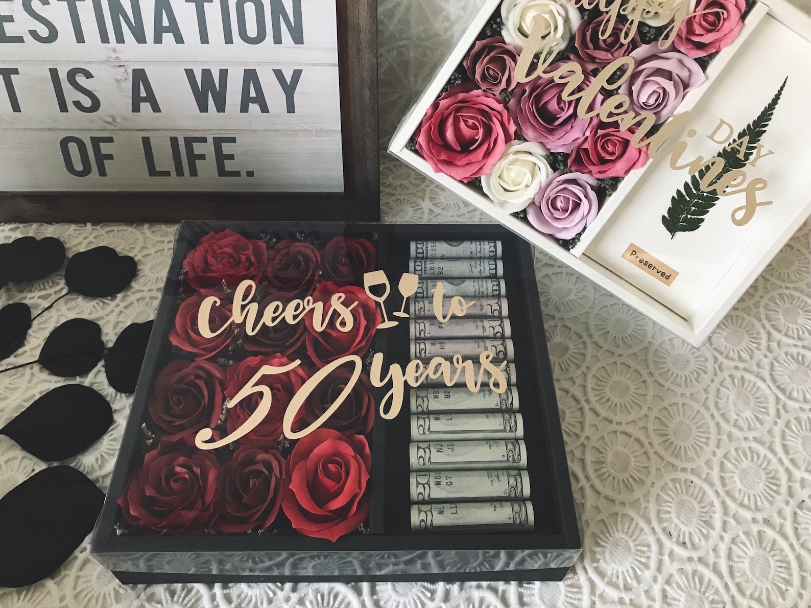 Personalized Money/cash Gift Box Flower Gift Box - Etsy