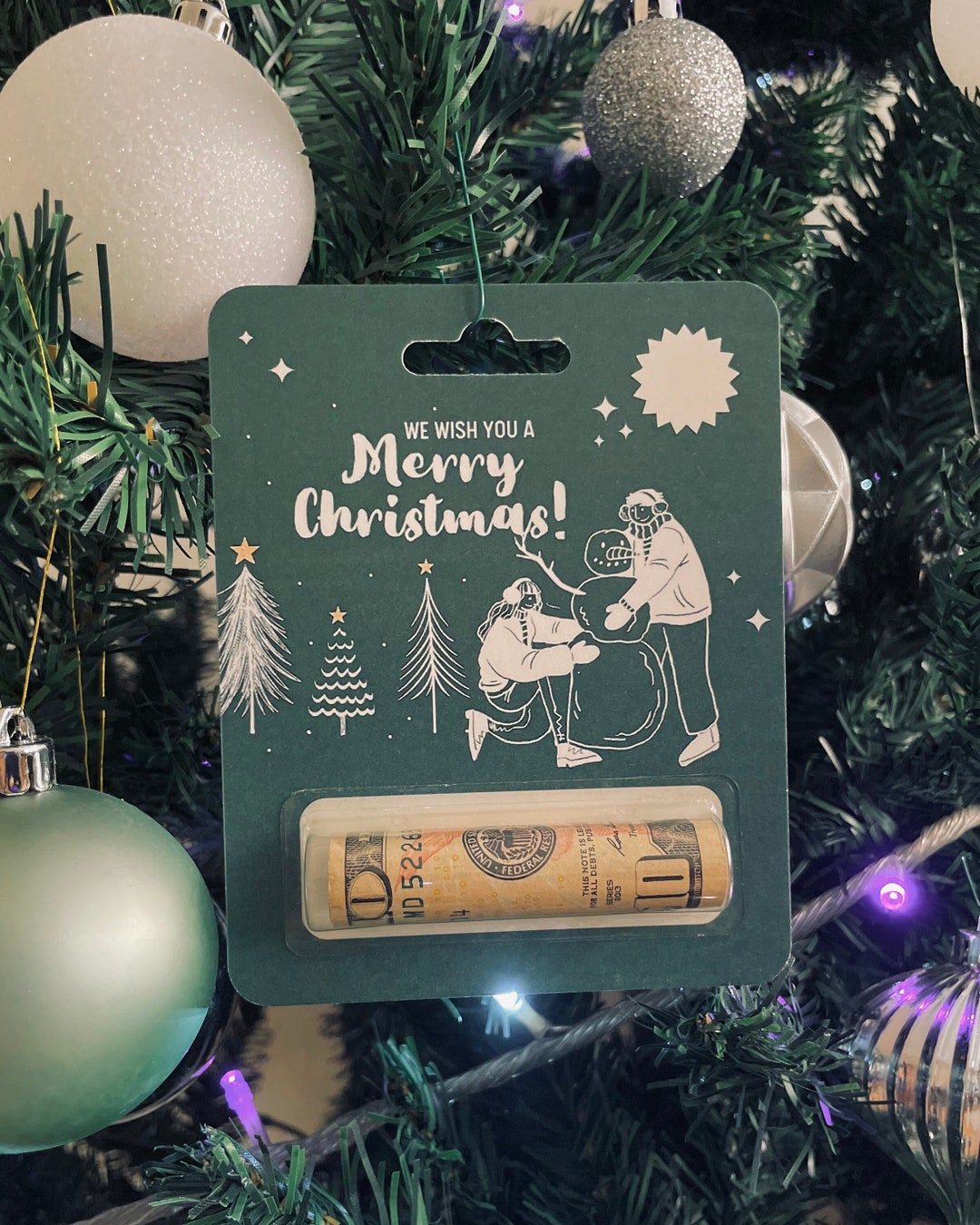 Christmas Money Card Money Holder Card Stocking Stuffer Christmas Gift ...