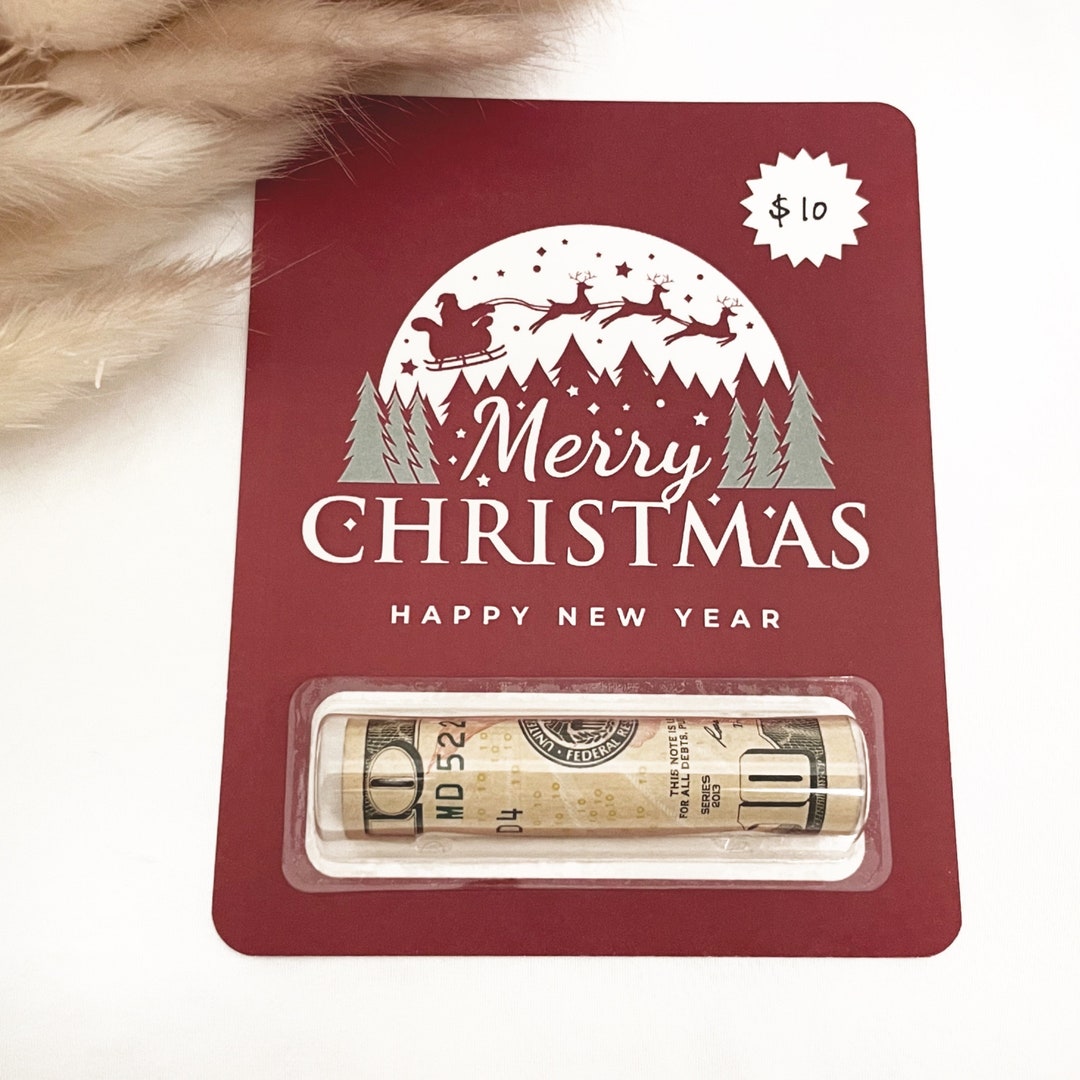 Christmas Money Card Money Holder Card Stocking Stuffer Christmas Gift ...