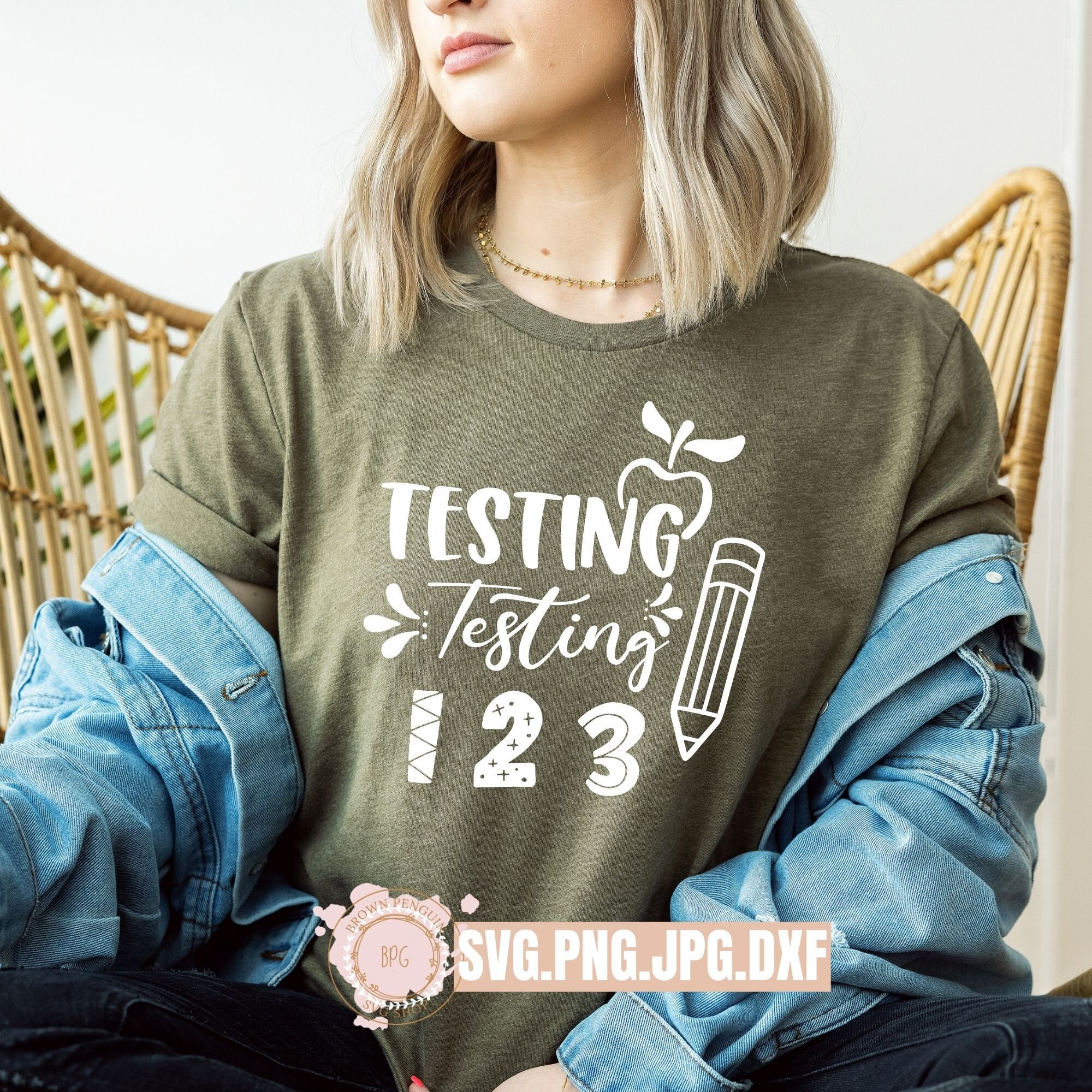 Testing Testing 1 2 3 svgTesting Day svgTesting svgTeacher - Etsy.de