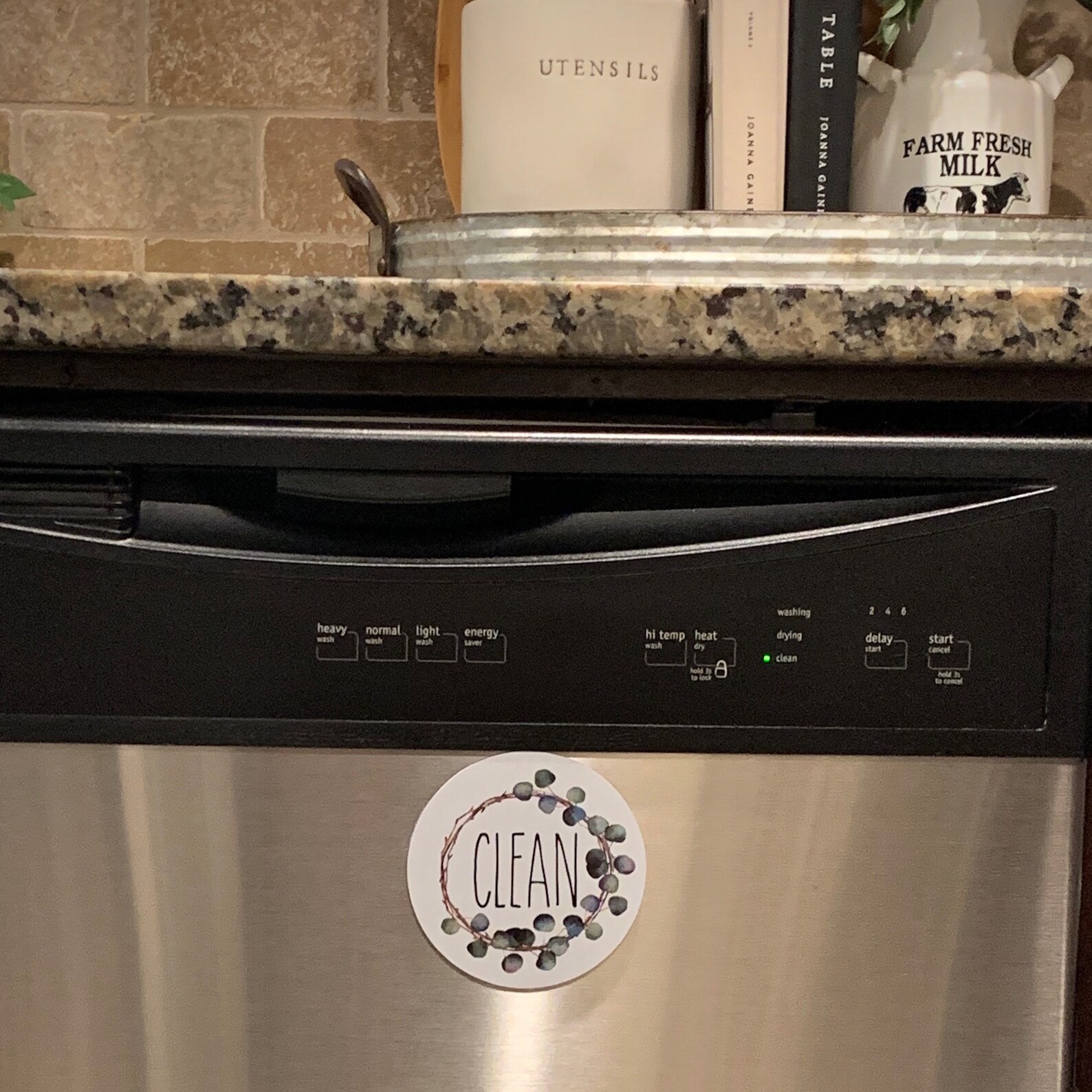 Dishwasher Magnet Clean or Dirty Clean or Dirty Reversible - Etsy